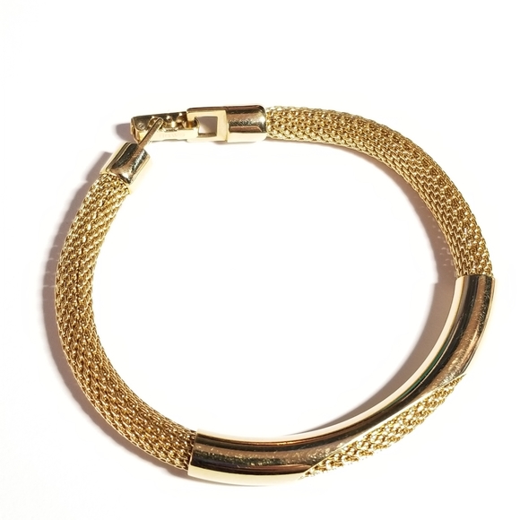 Avon | Jewelry | Vintage Bracelet Gold Mesh And Cutout Tube Bracelet ...